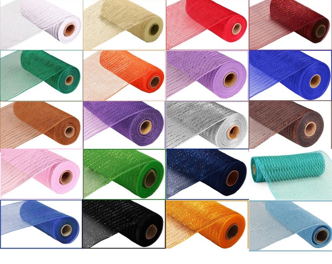Set of 20 Brand New Deco Poly Mesh Ribbon: 10 Inches X 10 Yards 30 Feet ...