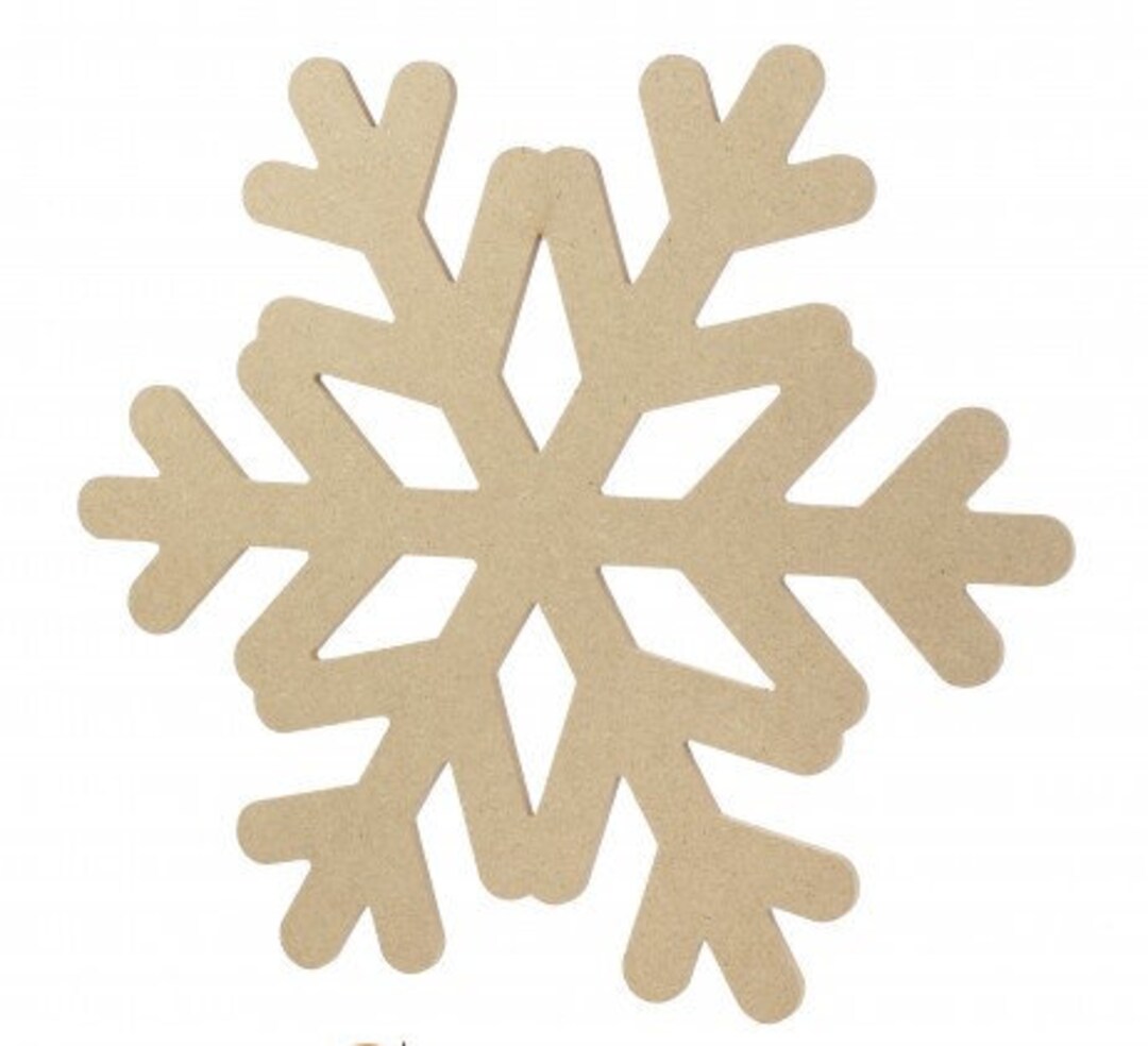 Unfinished Snowflake - 12.5" Wide - Smooth MDF Wood. 12.5" Wide 12.5 ...