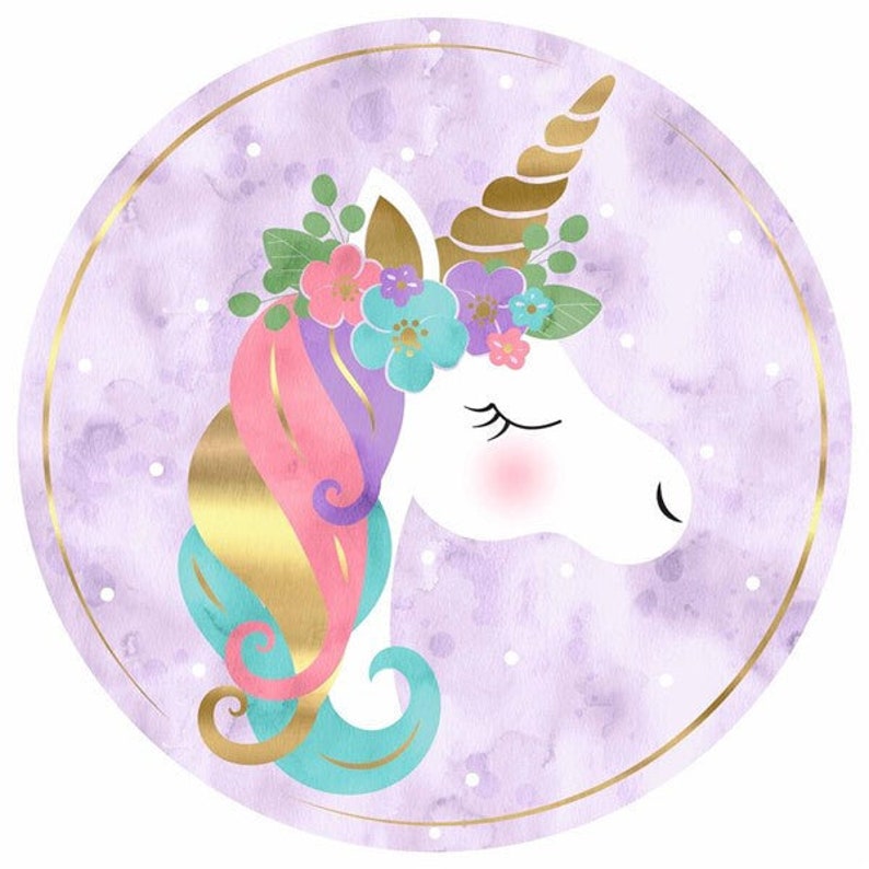 12 Round Metal Sign: Unicorn Round Metal Wreath - Etsy