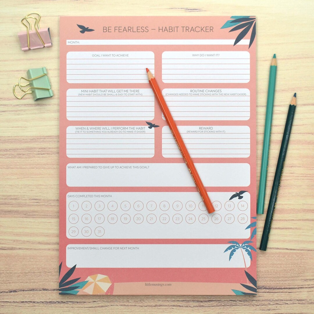 Habit Tracker for Teens and Tweens - Etsy