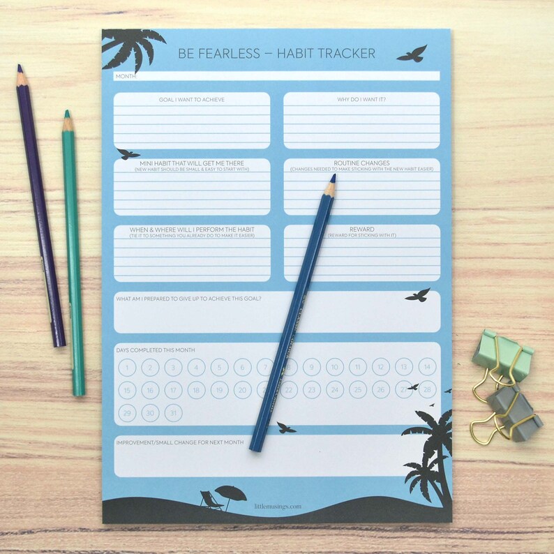Habit Tracker for Teens and Tweens - Etsy