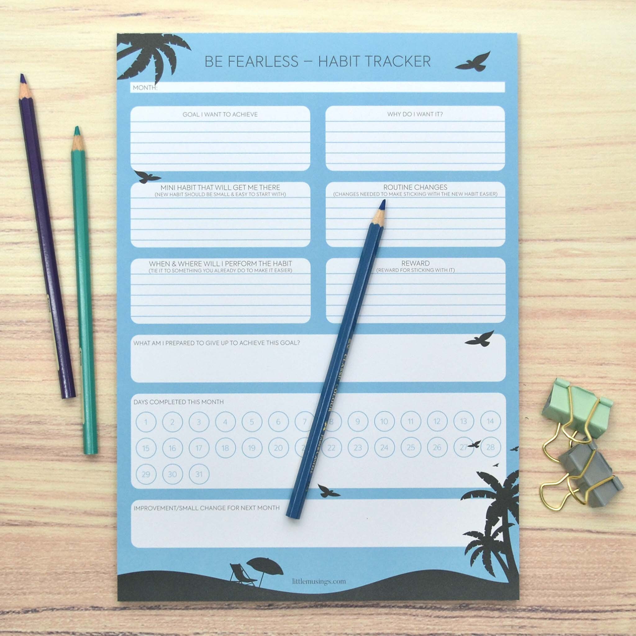 Habit Tracker for Teens and Tweens - Etsy