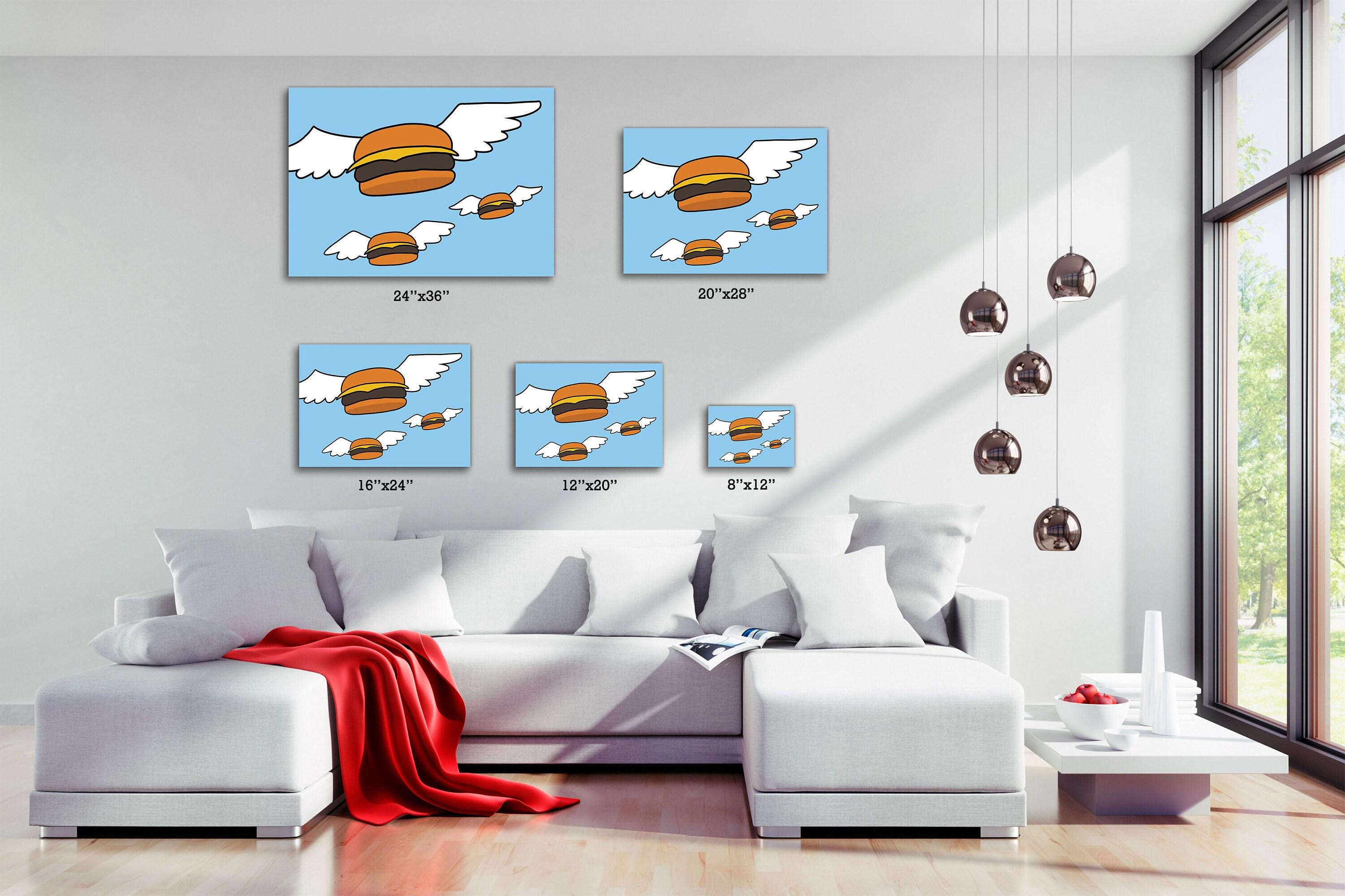Bob’s Burgers Flying Burgers Poster – Animated TV Show Wall Art - Etsy