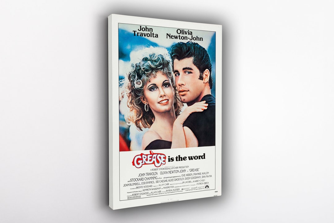 Grease - Movie Poster - No.1 - 1978 Canvas Poster, Wall Art, Wall Decor ...