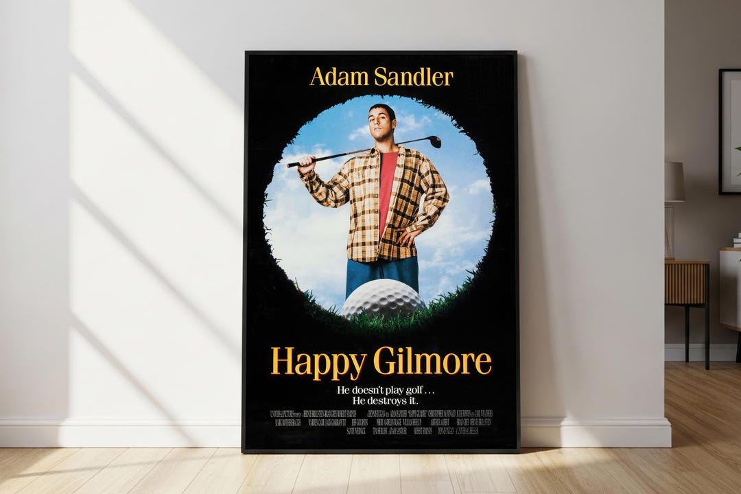Happy Gilmore Movie Poster | Adam Sandler Comedy Film Wall Art | 90s ...