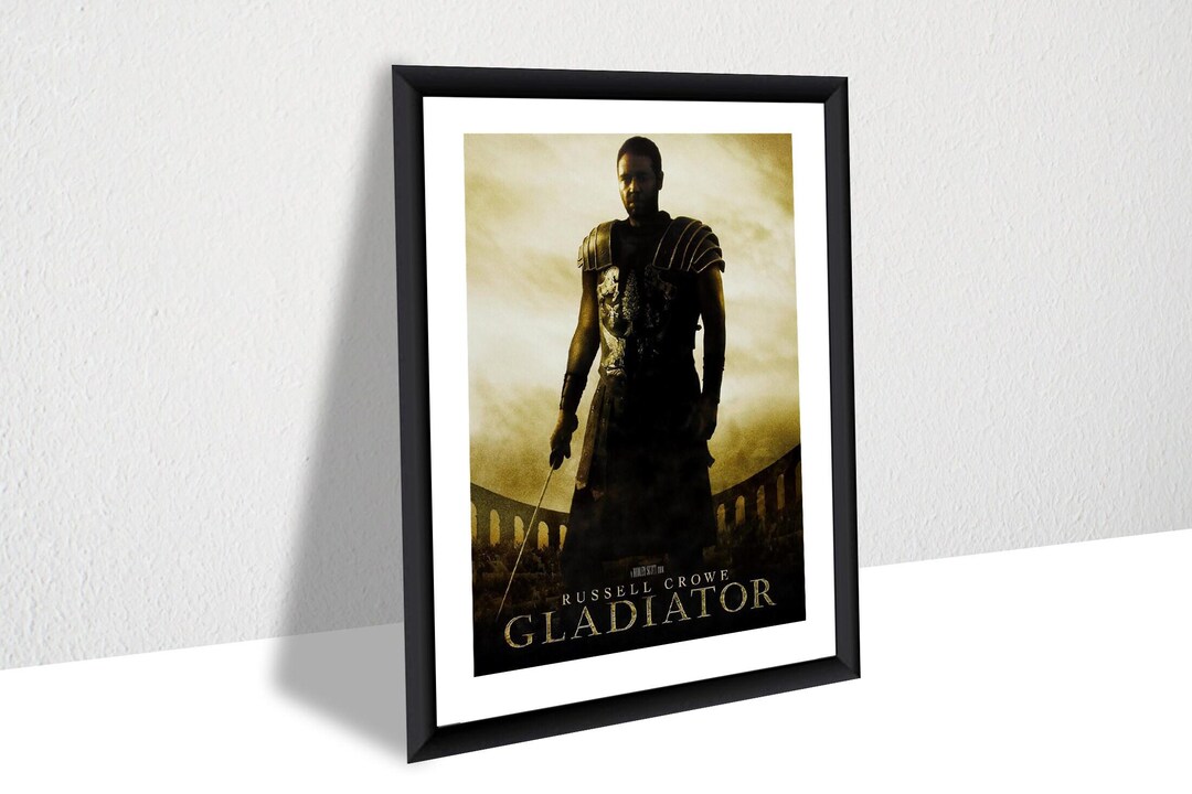 Gladiator Movie Poster, Russell Crowe Epic Film Wall Art, Ancient Rome ...