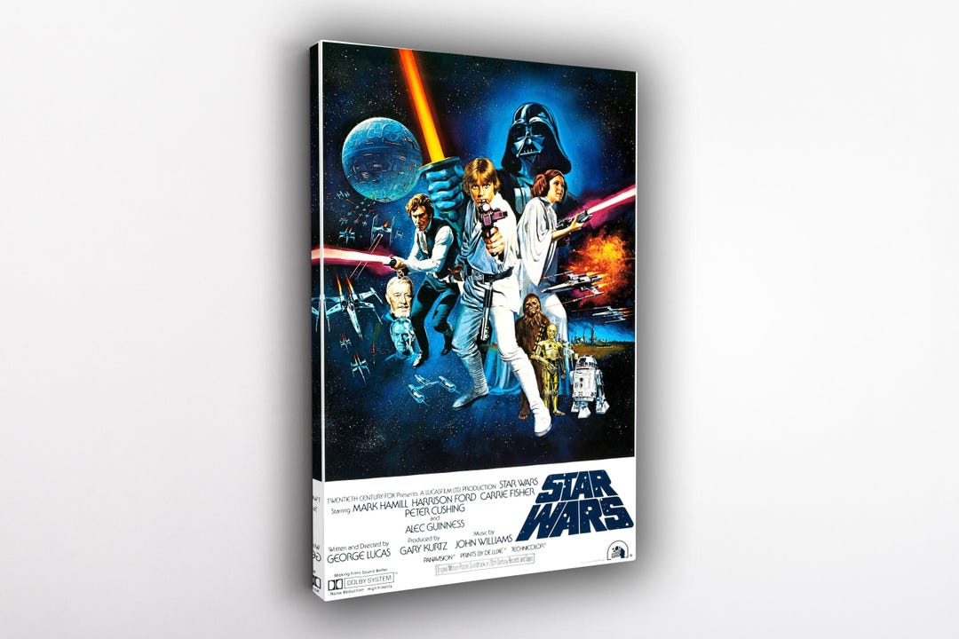 Star Wars A New Hope Poster | Classic Sci-fi Movie Wall Art | Vintage ...