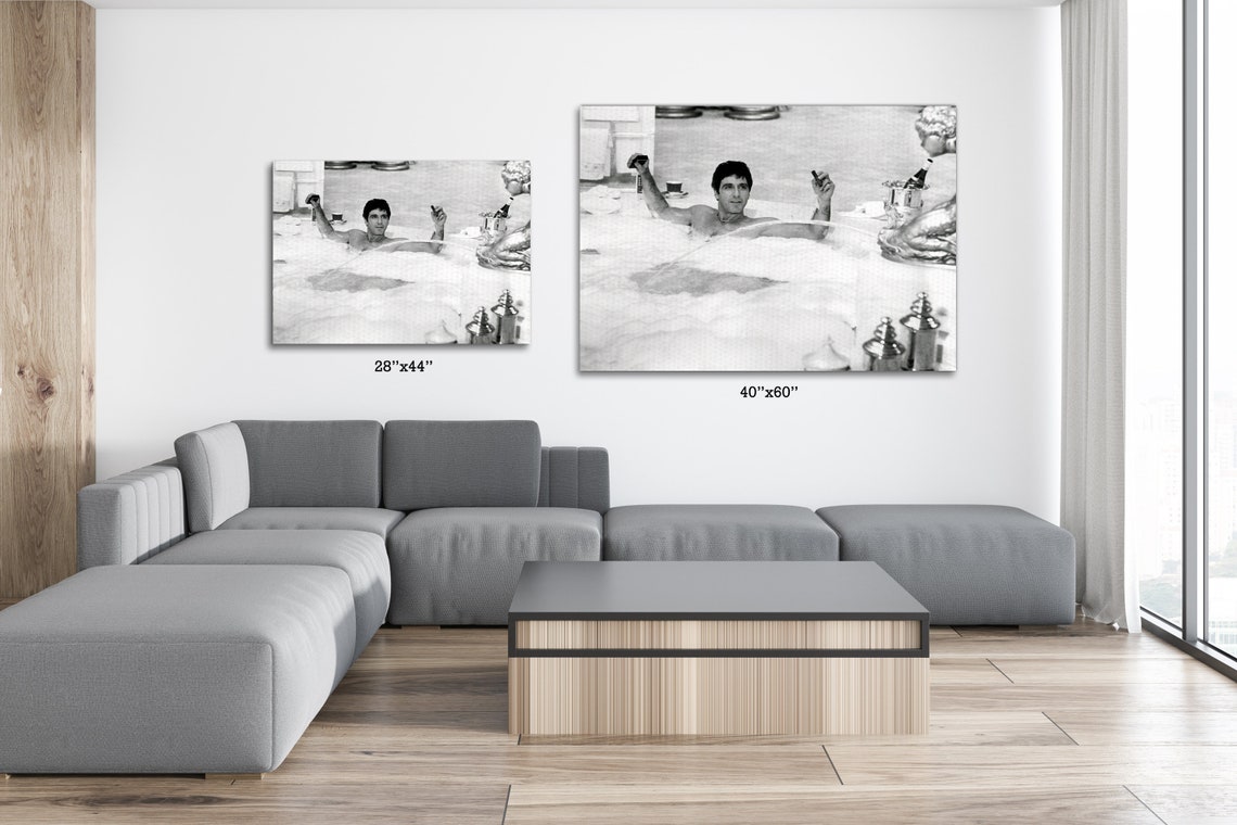 Scarface Jacuzzi Canvas Poster Wall Art Premium Canvas High - Etsy
