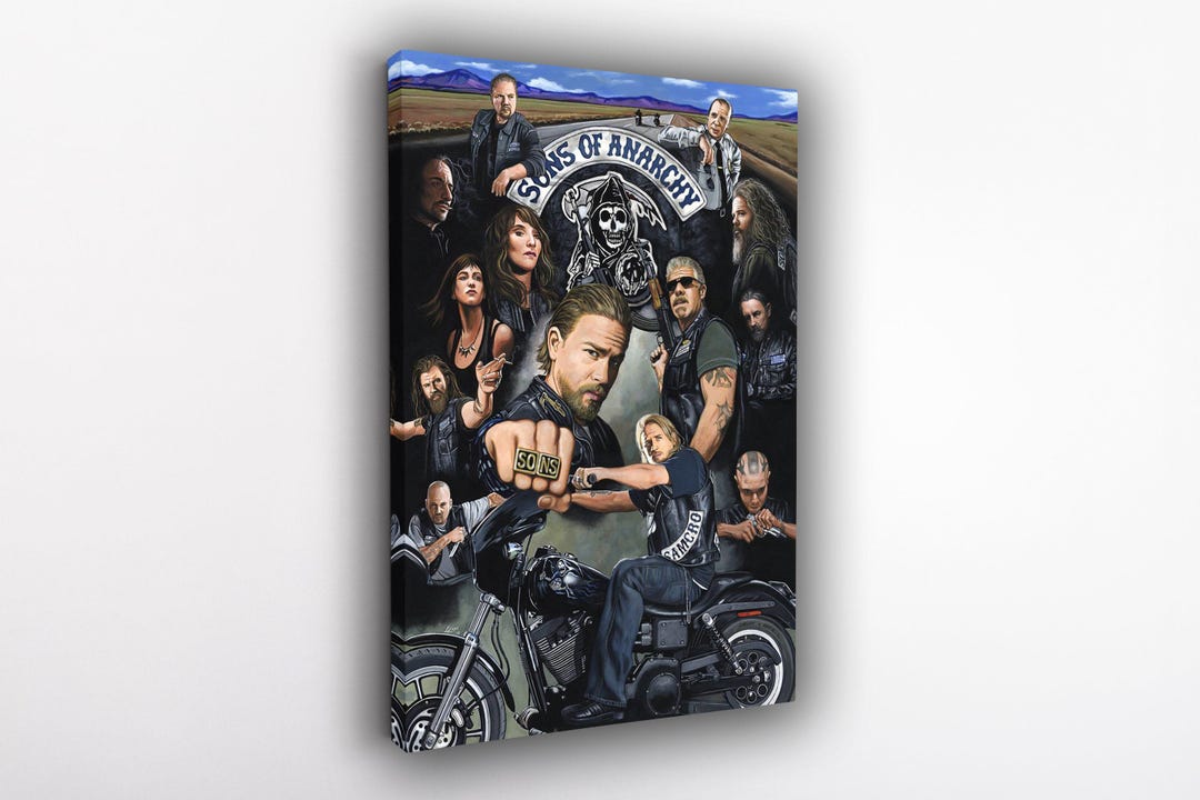 Sons of Anarchy Poster – Motorcycle Gang TV Show Canvas Wall Art - Etsy