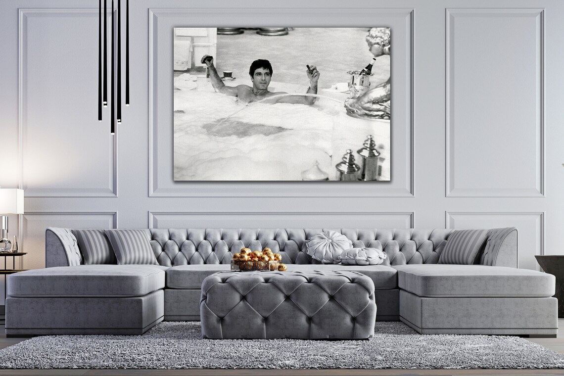 Scarface Jacuzzi Canvas Poster Wall Art Premium Canvas High - Etsy