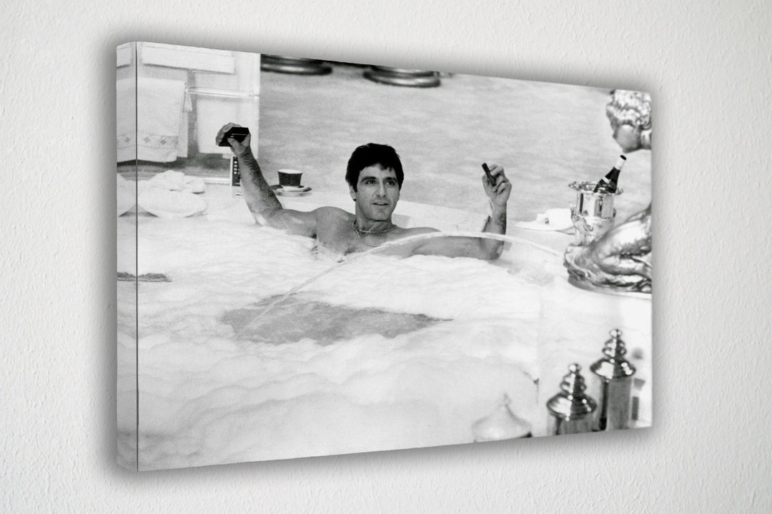 Scarface Jacuzzi Canvas Poster Wall Art Premium | Canvas High Quality ...