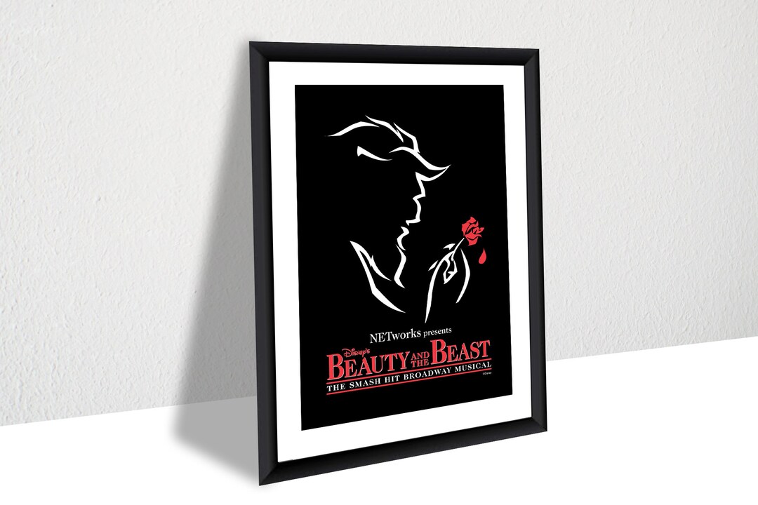 Beauty and the Beast Musical Theatre Poster Canvas Print, Wall Art ...