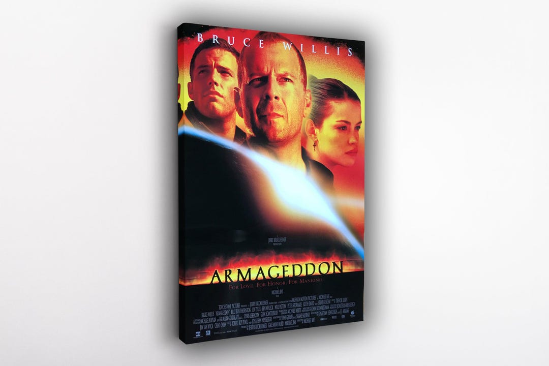 Armageddon Movie Poster, Bruce Willis Action Sci-fi Wall Art, Meteor ...