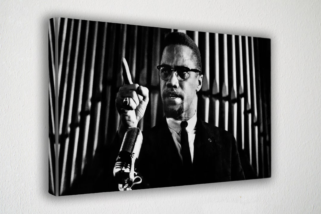 Malcolm X Canvas Poster Wall Art Premium | Canvas High Quality Wall Art ...