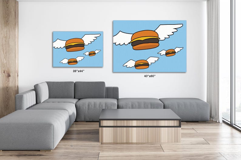 Bob’s Burgers Flying Burgers Poster – Animated TV Show Wall Art - Etsy
