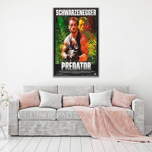 Predator Movie Poster, Arnold Schwarzenegger Wall Art, Sci-fi Action ...