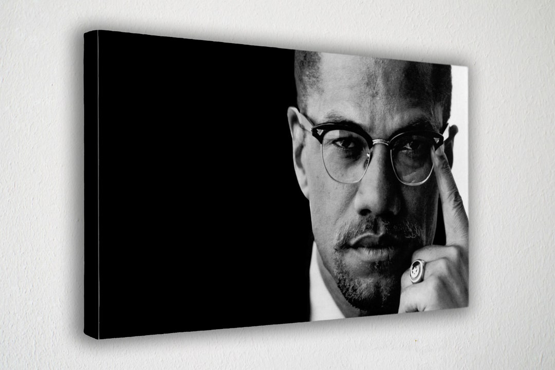 Malcolm X Poster Canvas Wall Art Premium | Canvas High Quality Wall Art ...