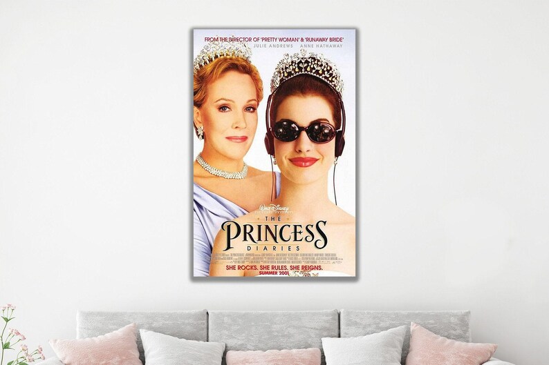 Princess Diaries Poster – Anne Hathaway Teen Comedy Movie Canvas Wall ...