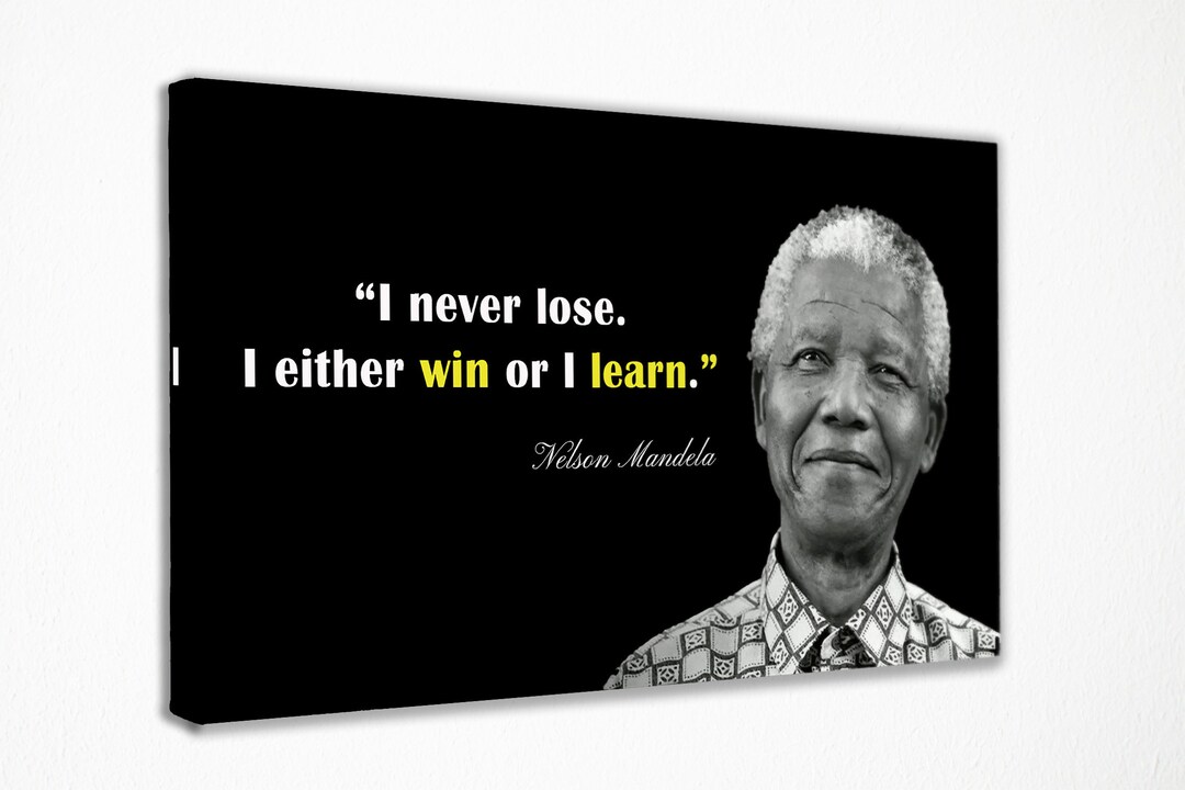 Nelson Mandela Quote Poster Wall Art Premium | Canvas High Quality Wall ...