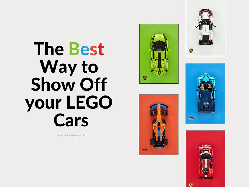 Classic Leather Wall Mount Display for LEGO® Technic™ Bugatti Blue LEGO ...