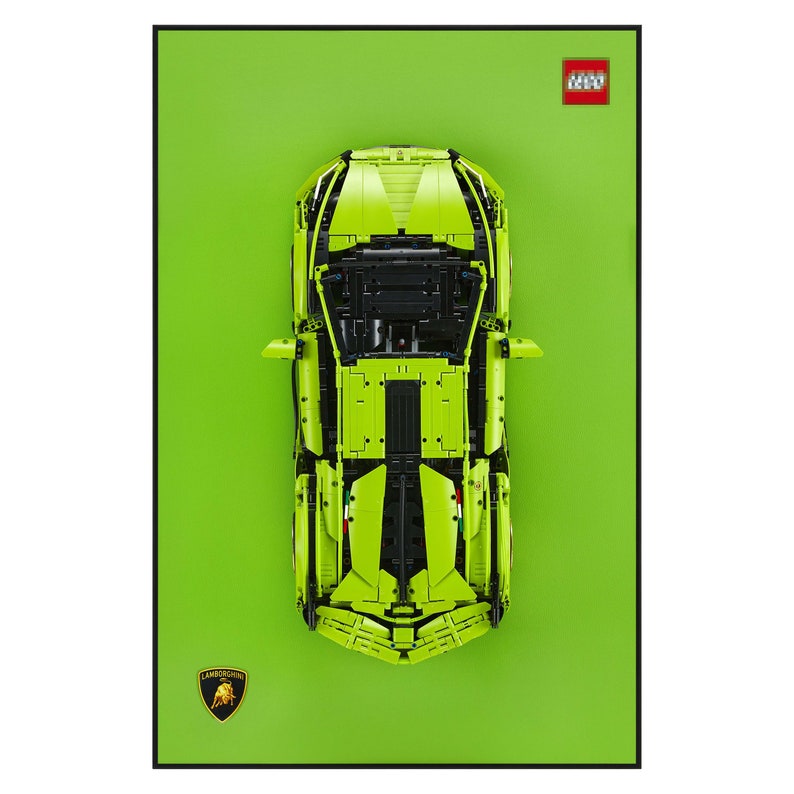 Classic Leather Wall Mount Display for LEGO® Technic™ Lambo Green LEGO ...