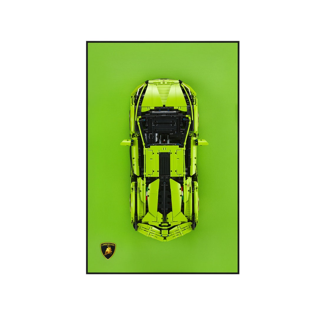 Classic Leather Wall Mount Display for LEGO® Technic™ Lambo Green ...