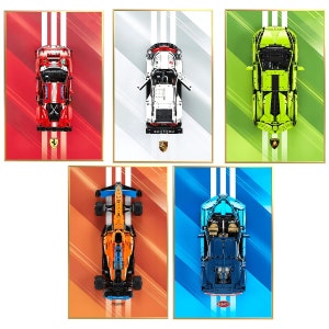 Lego® Wall Mount Display for LEGO® Technic™ Lambo Green LEGO® Car Frame ...