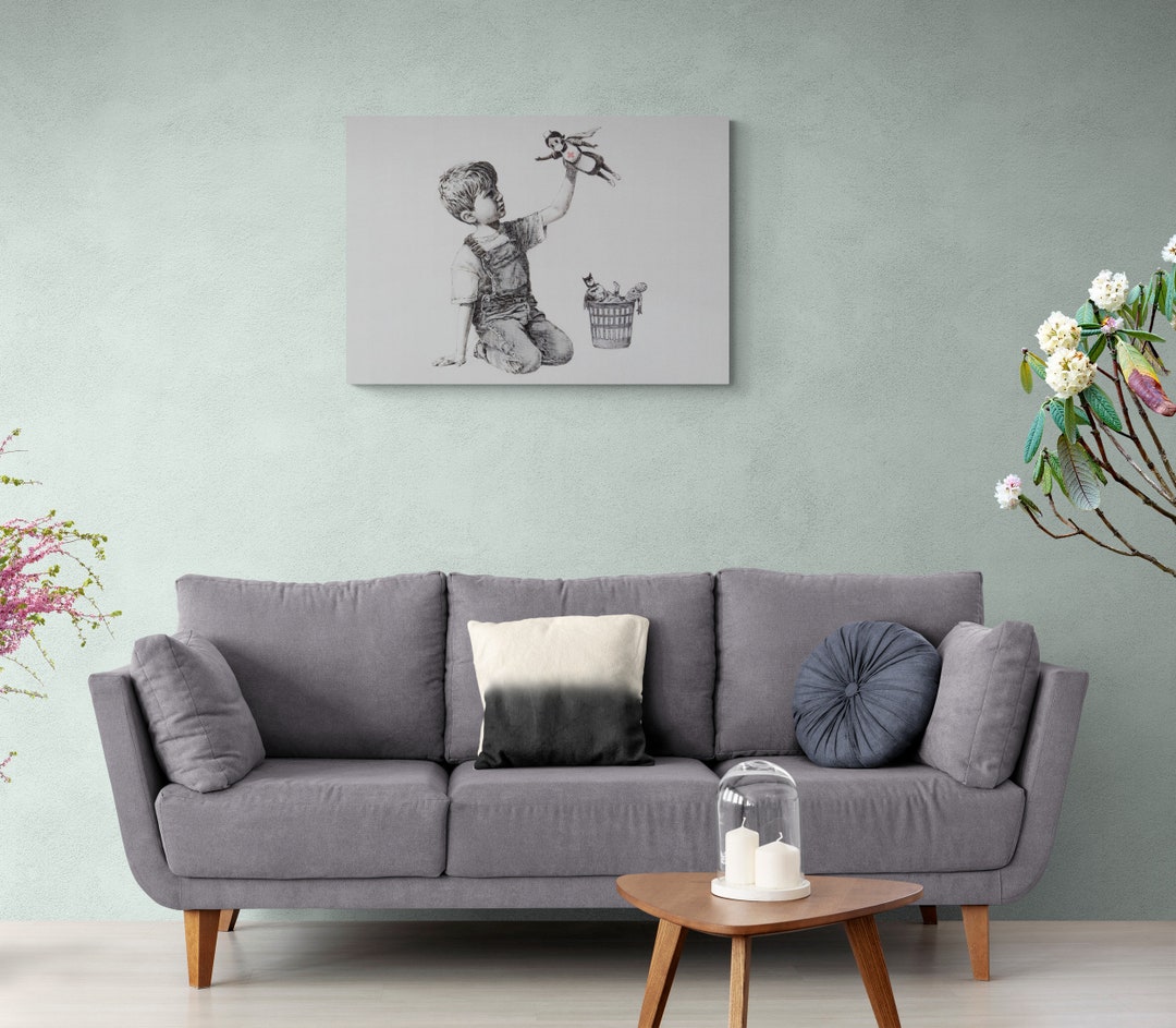 Banksy NHS Superhero Nurse Art Canvas, Banksy Game Changer Print ...