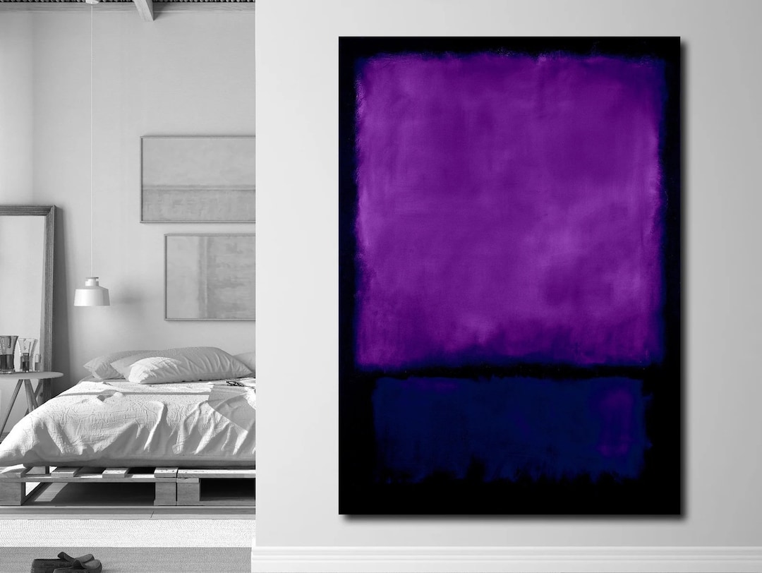 Mark Rothko Purple and Black Canvas Art, Abstract Canvas Wall Art ...