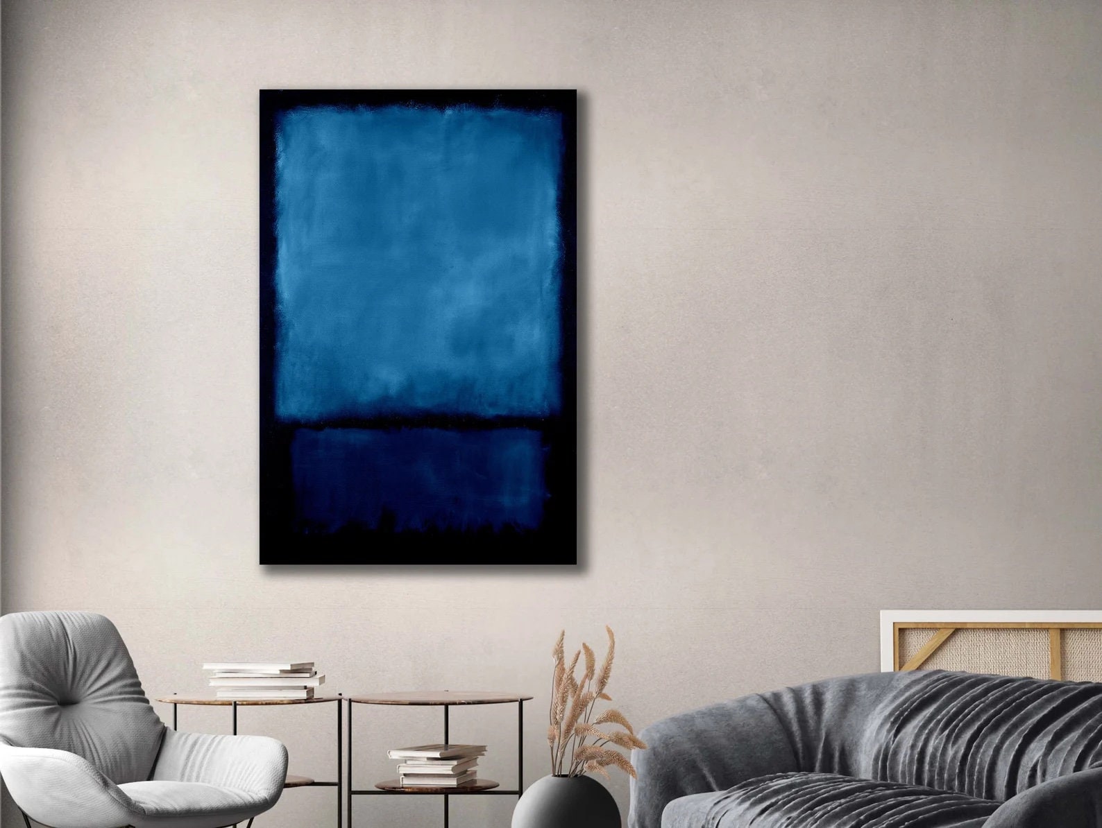 Mark Rothko Blue ,black Canvas Art, Abstract Canvas Wall Art,minimalism ...