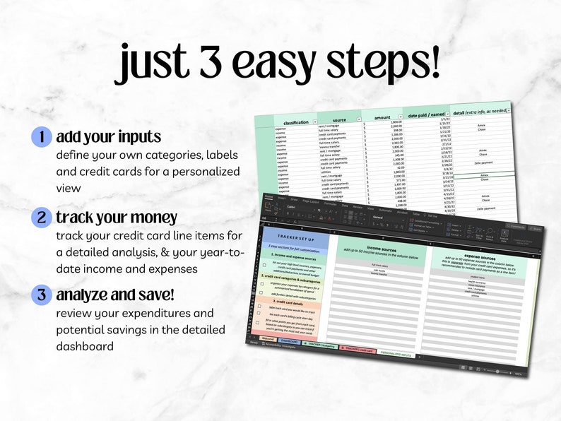 Credit Card Expense Tracker: Excel Budget Spreadsheet (digital Download ...