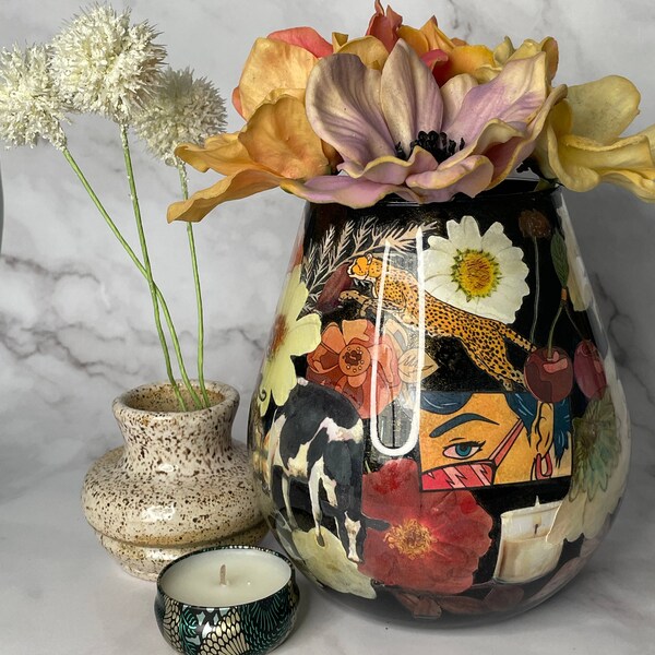 Decoupage Vase - Etsy