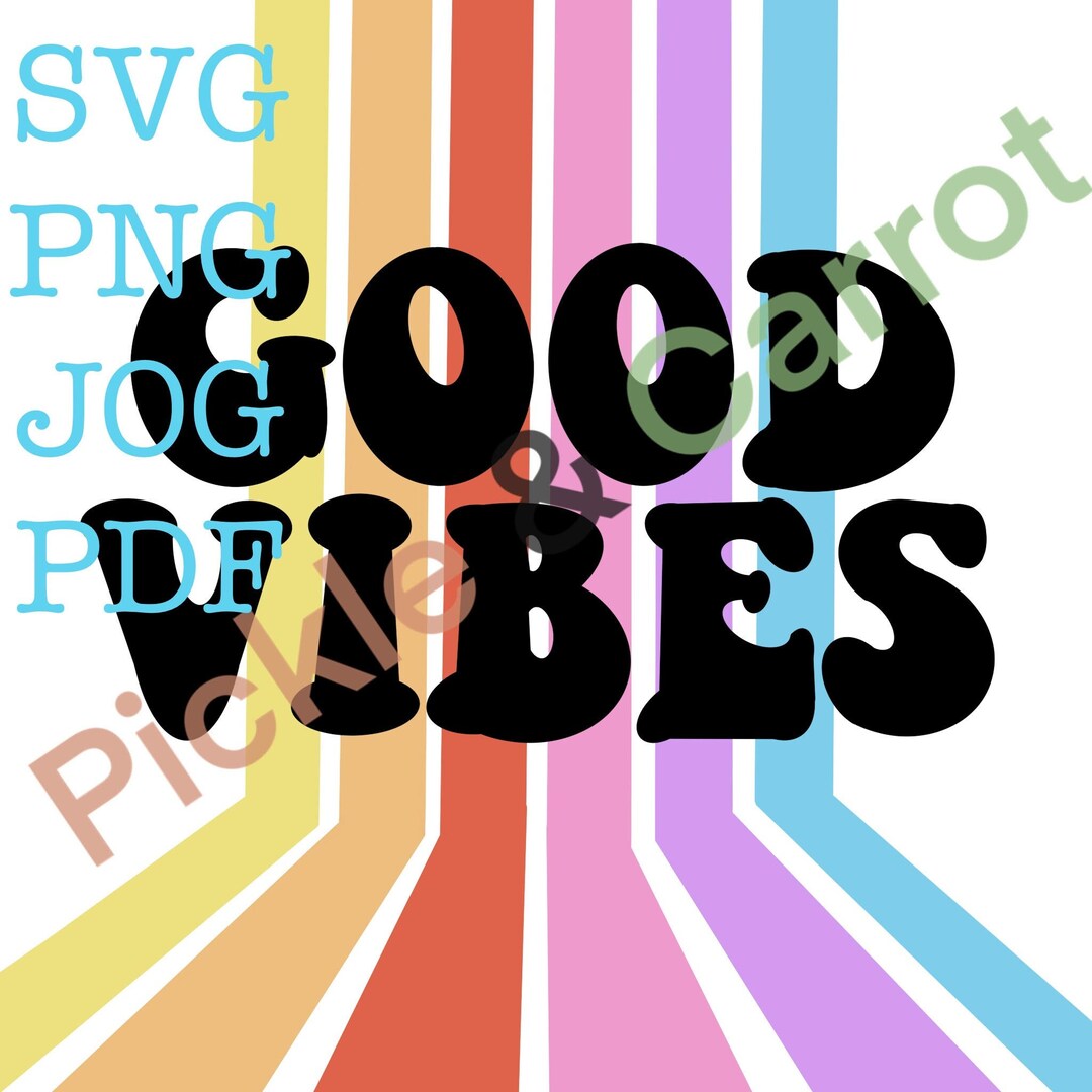 15 combinación de colores SVG Good Vibes, Arco Iris, Pegatinas, plancha ...