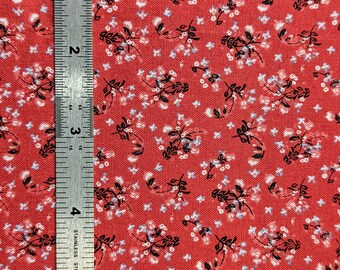 Red Calico Fabric - Etsy