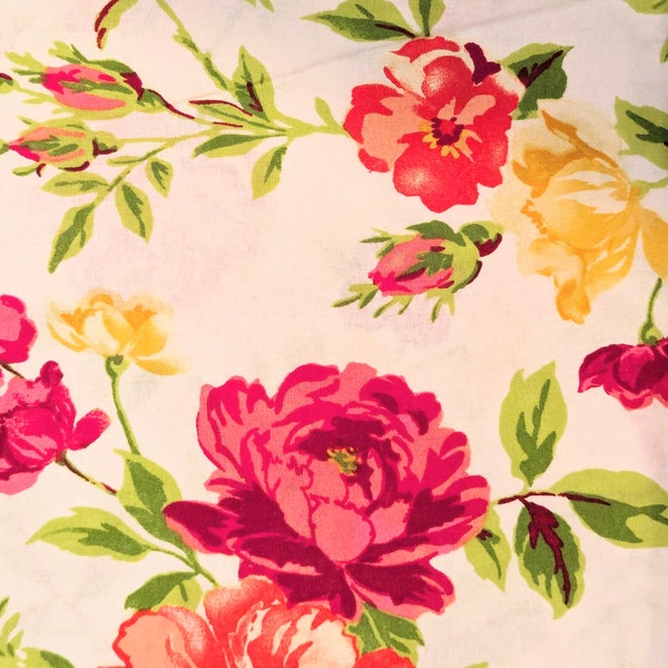 Large Floral Fabric - Etsy