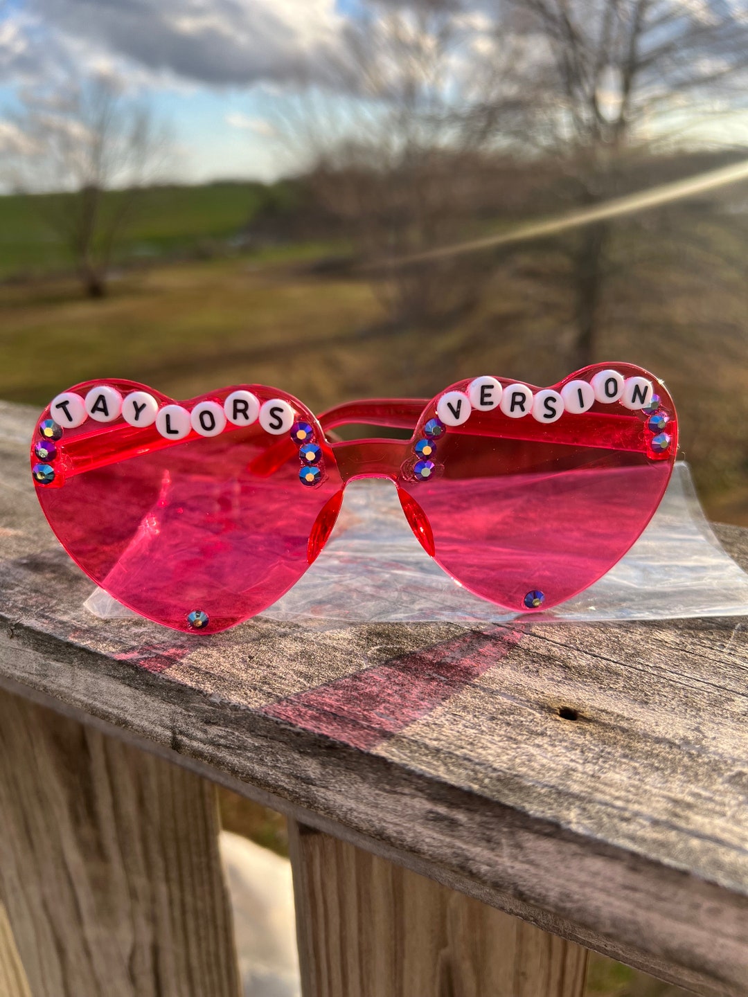 Taylors Version Heart Shaped Sunglasses Pink Taylor Swift Sunglasses - Etsy