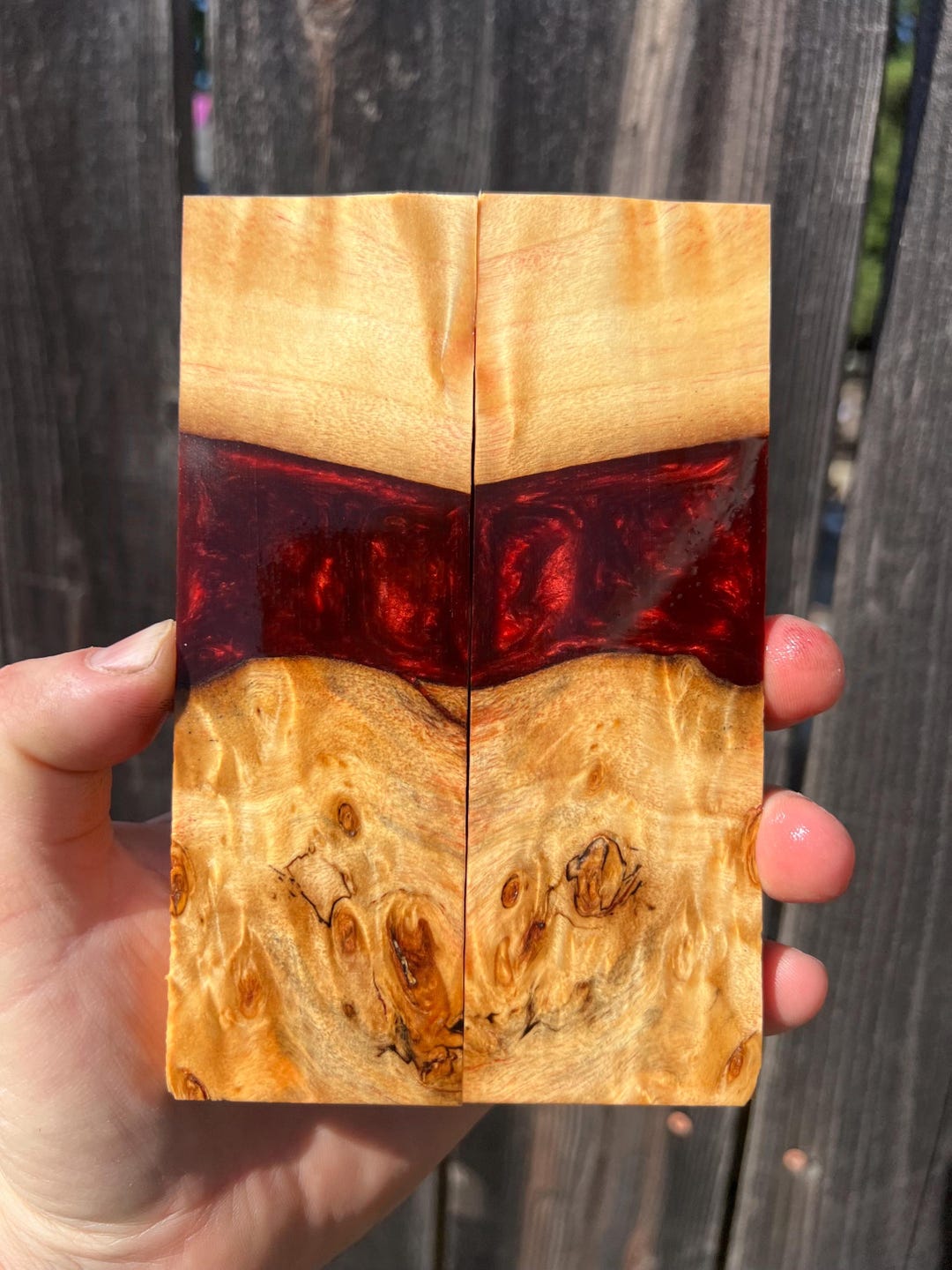 Stabilized Poplar Hybrid Resin - Knife Scales - Etsy