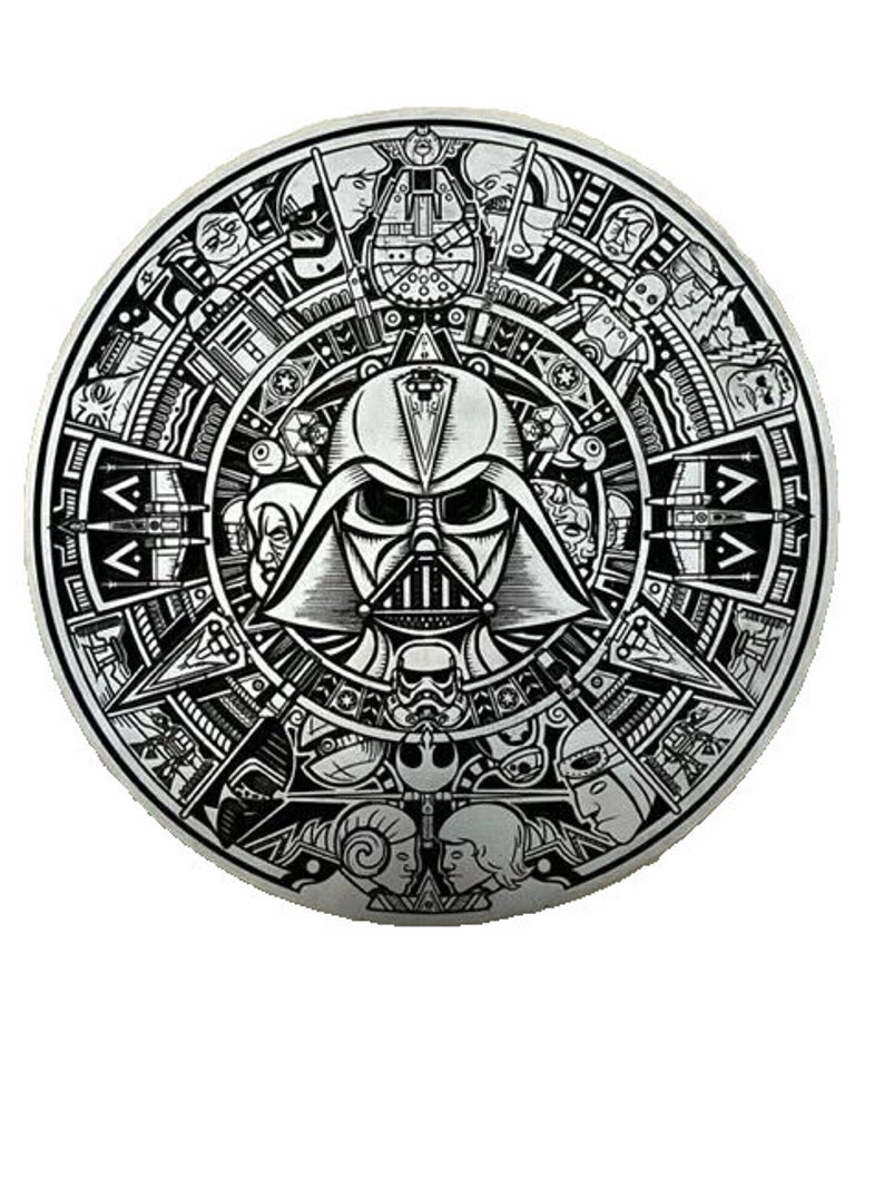 Star Wars Wall Decor Aztec Calendar. Man Cave, Movie Room, Game Room - Etsy