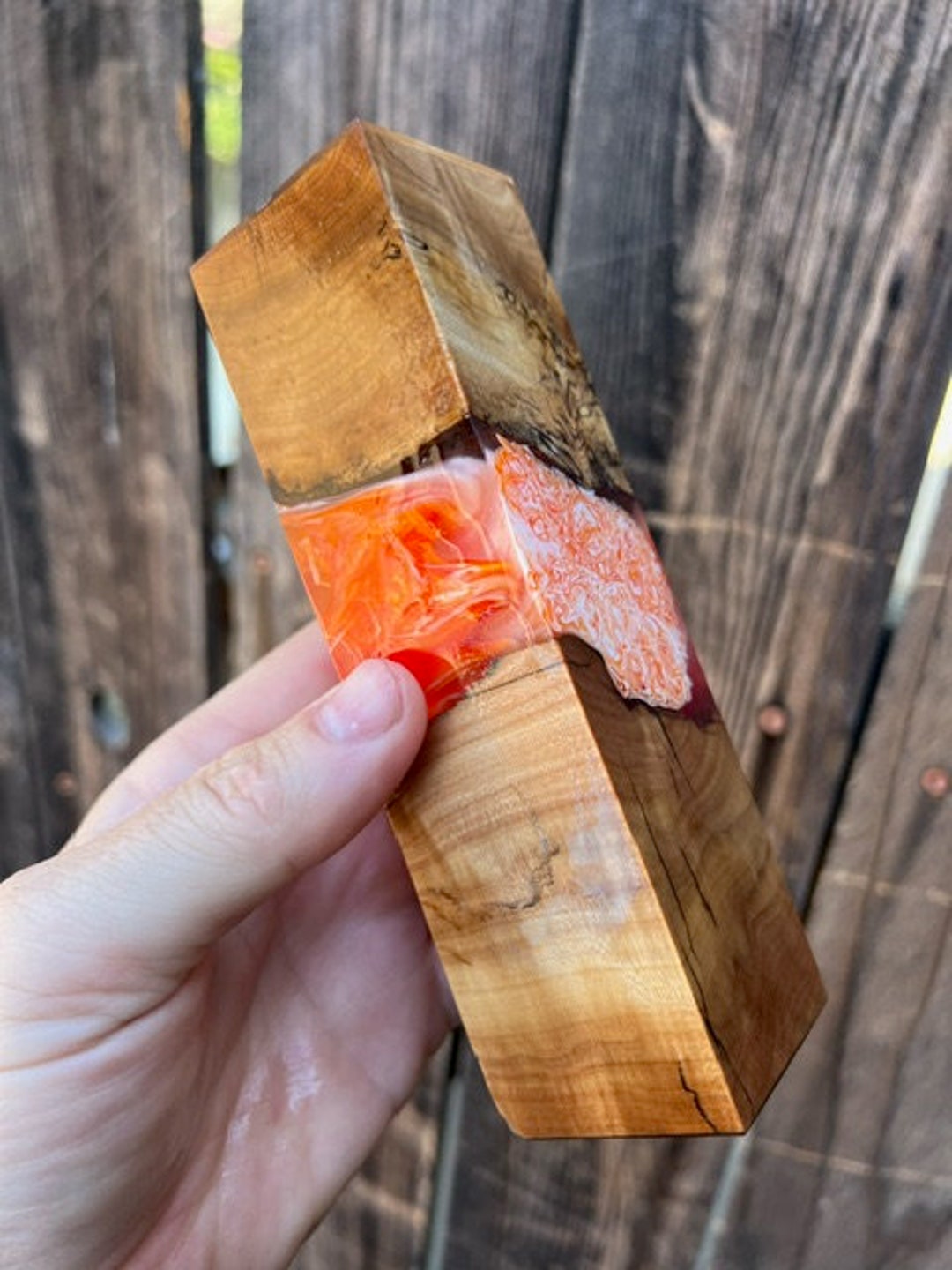 Stabilized Maple Hybrid Resin, Duck Call, Knife Scales, Pen Blank - Etsy