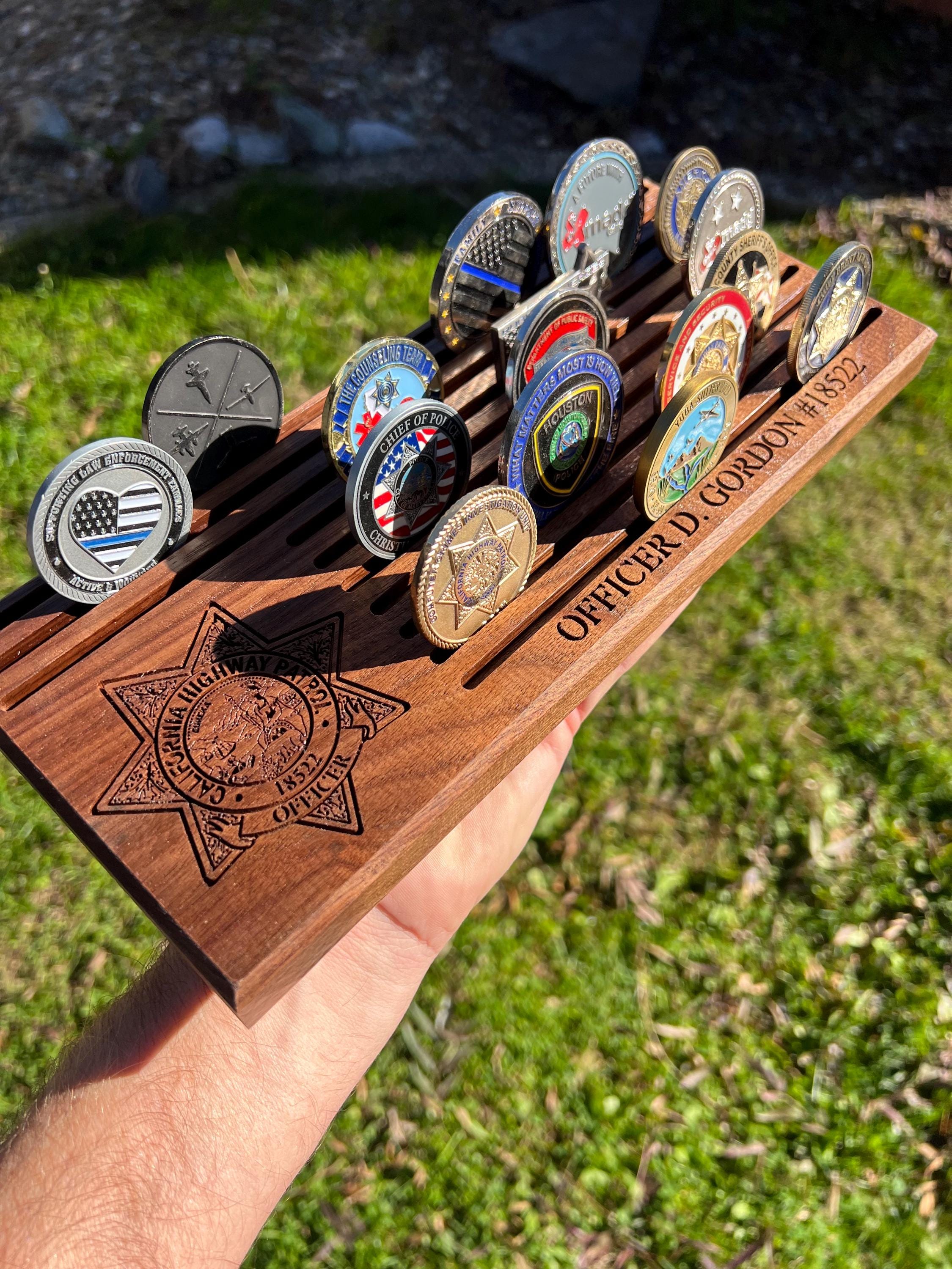 California Highway Patrol Personalized Challenge Coin Display Holder ...