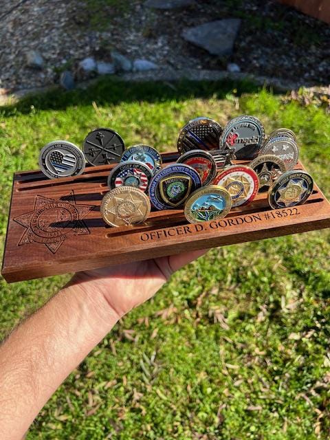 California Highway Patrol Personalized Challenge Coin Display Holder ...