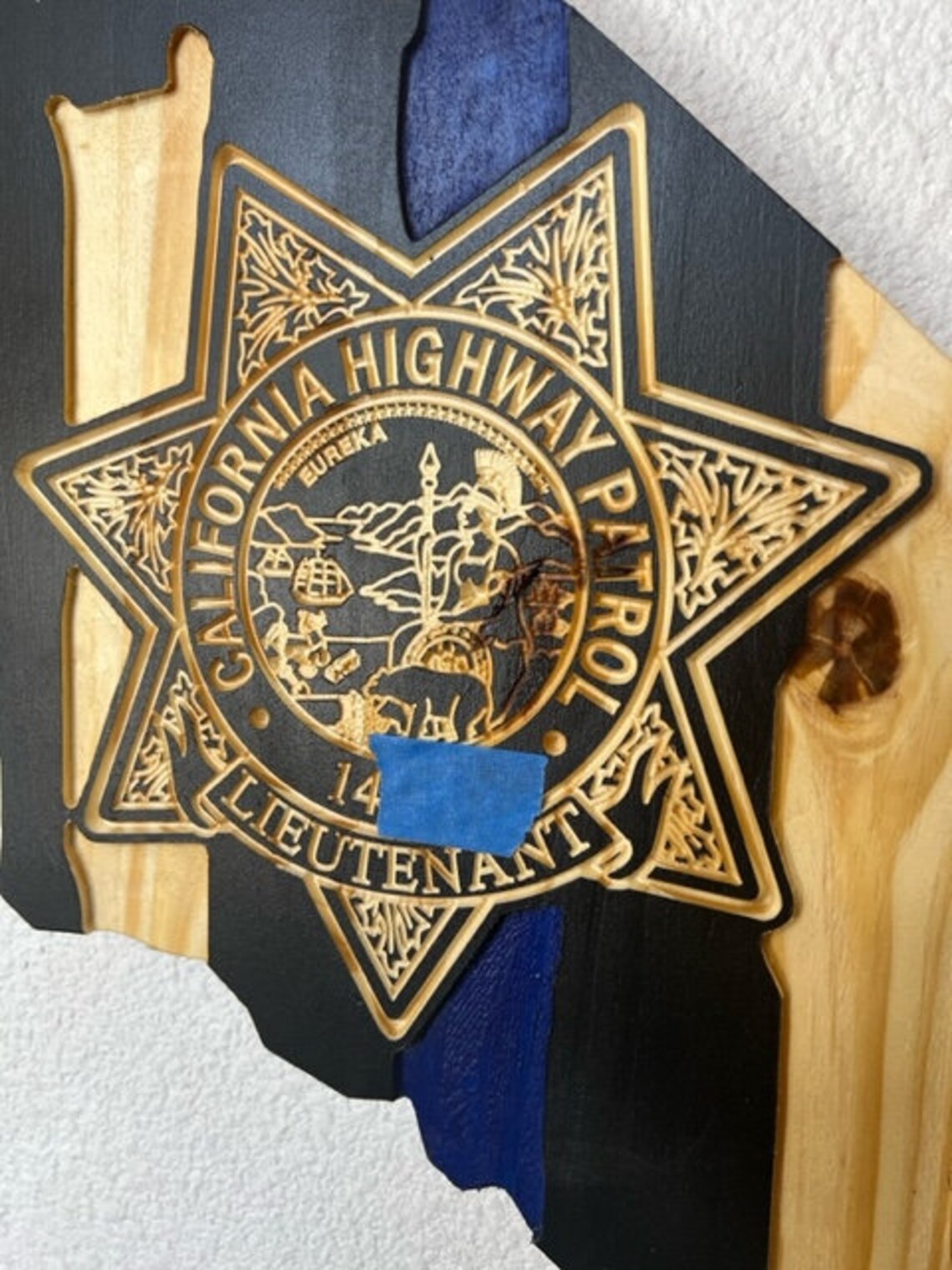 California Highway Patrol State Thin Blue Line Flag Wall - Etsy