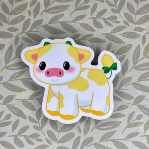 Lemon Cow Cute Waterproof Vinyl Sticker || Journal, Laptop, Water ...