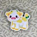 Lemon Cow Cute Waterproof Vinyl Sticker Journal, Laptop, Water Bottle ...