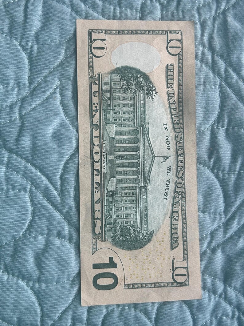 US Currency Ten Dollar Bill Star Note, Very Low Serial Number ...