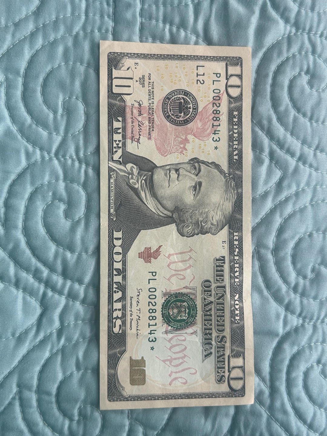 US Currency Ten Dollar Bill Star Note, Very Low Serial Number ...