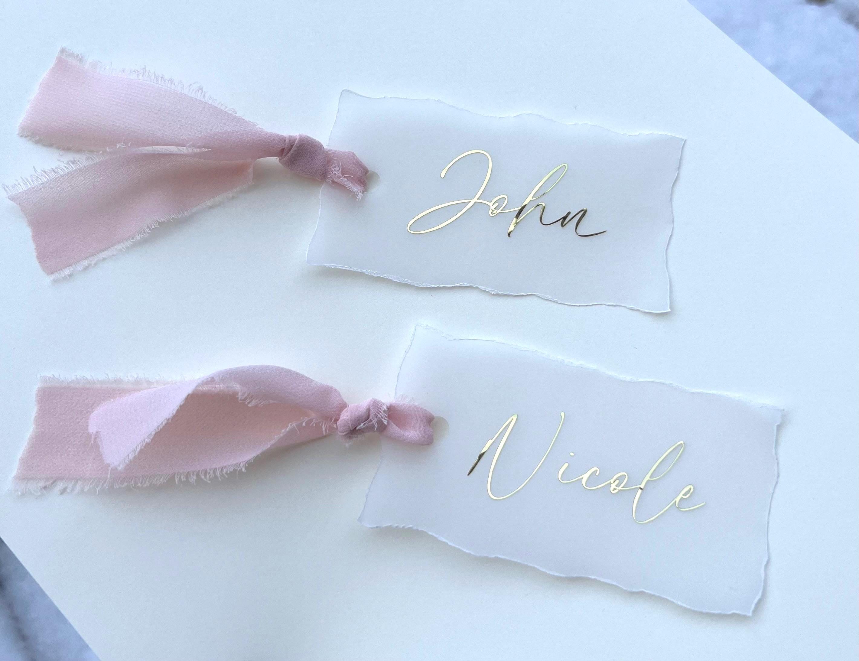 Vellum Place Card Name Card Table Setting Wedding Bridal Shower Party ...