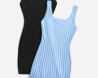 Knit Tank Dress - Etsy