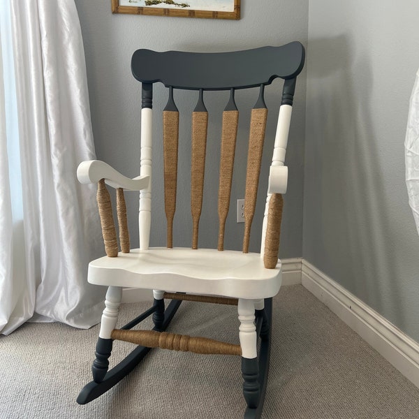 Oak Rocking Chair - Etsy