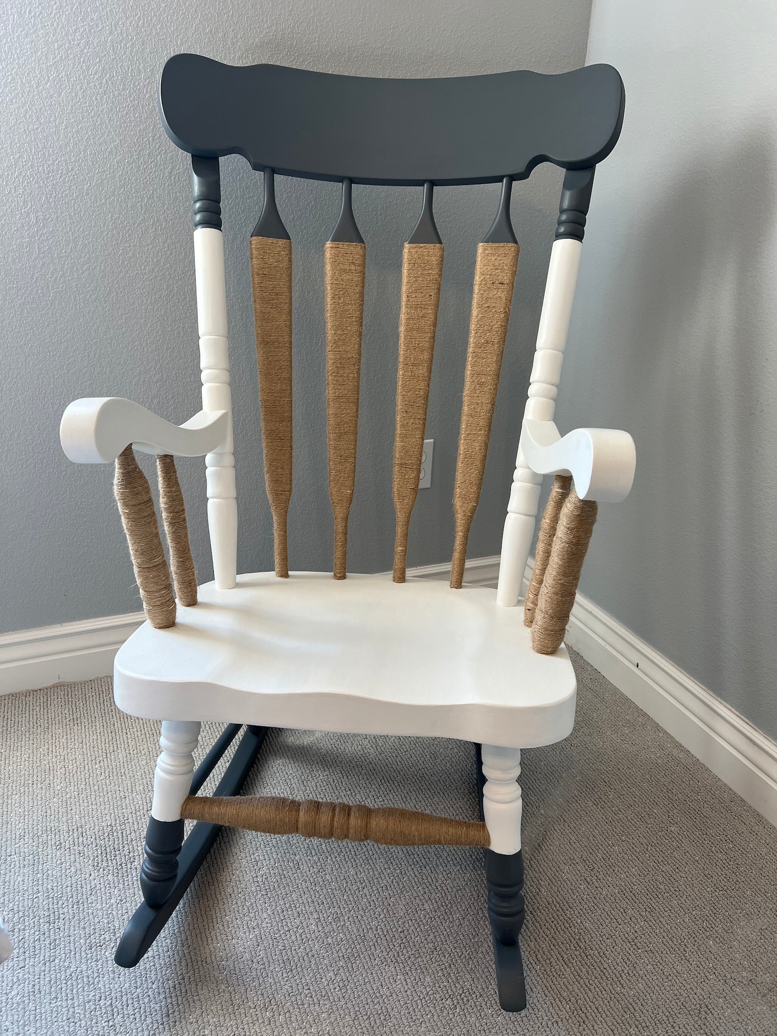 Refinished Oak Rocking Chair - Etsy